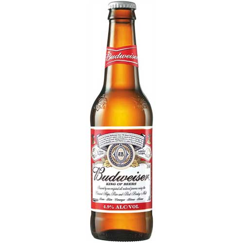 Budweiser Lager 24 x 330ml Bottles | Drinks Aisle